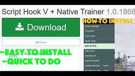 how to easily install script hook v for gta 5 youtube