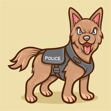 German Shepherd Police Dog Clipart Image