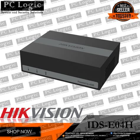 HIKVISION IDS-E04HQHI-B EDVR 4CH DVR ESSD BUILT-IN 512GB UP TO 4MP, DEEP LEARNING, H.265 PRO ...