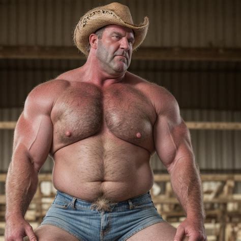 Brawny Strong Musclebear Farmer Bodybuilder Daddy Rhairybearmuscledaddy