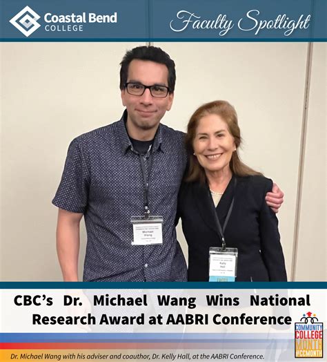 Cbcs Dr Michael Wang Wins National Research Award At Aabri Conference