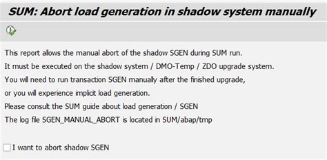 How To Skip Abort Long Running Runsgengener8 In Sum Shadow Instance