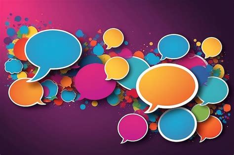 Premium Photo Abstract Thought Bubbles Background With Copy Space