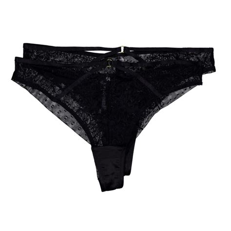 Acheter String Femme Noël Lot De 2 Noir Bon Et Bon Marché Zeeman