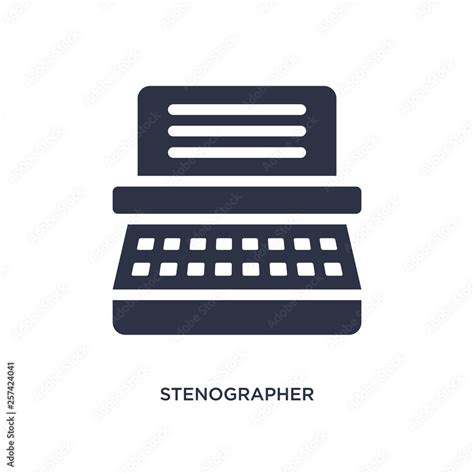 Stenographer Icon On White Background Simple Element Illustration From