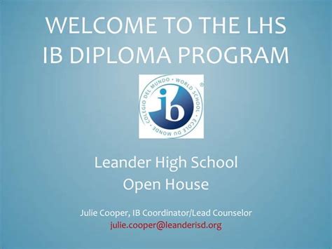 Ib Open House 2013 Updated Pptx