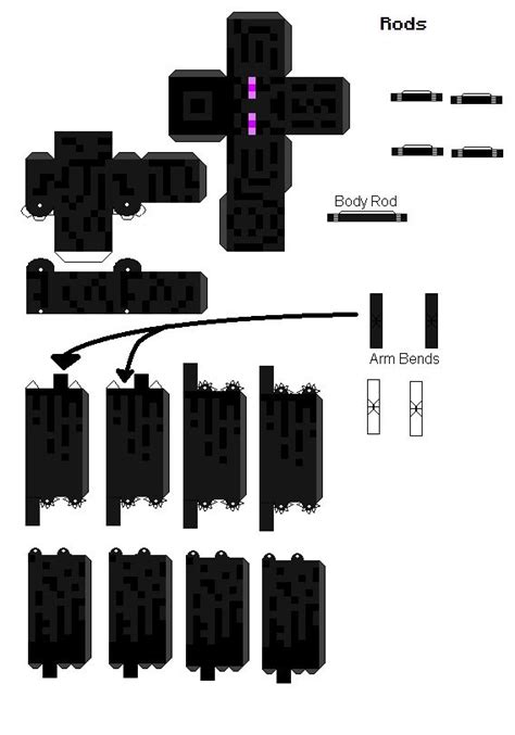 Minecraft Papercraft Mini Enderman
