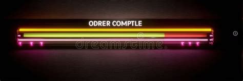 Glowing Order Complete Progress Bar Indicating Successful Transaction Completion In Animation