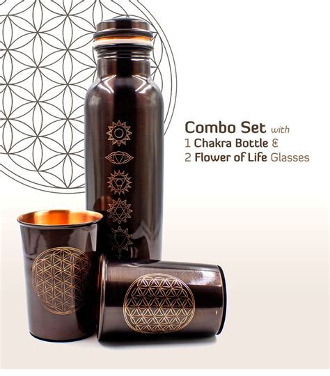 Buy Artisitically Engraved 7 Chakras Vintage Ayurvedic Copper Bottle