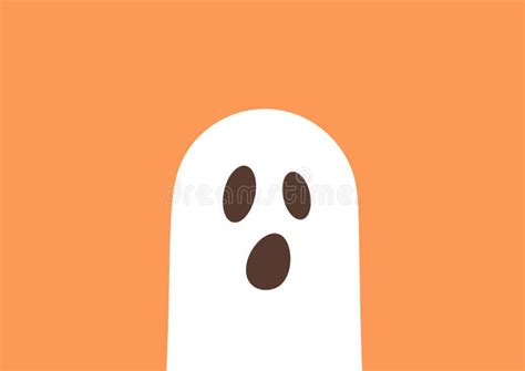 Ghost On Orange Background Stock Vector Illustration Of Holiday