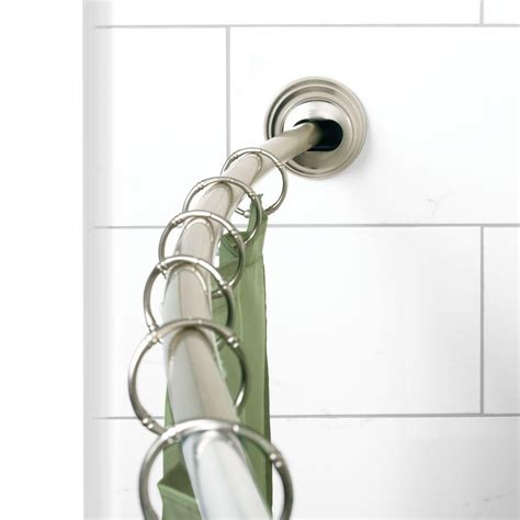 Neverrust 50 In To 72 In Aluminum Tension Curved Shower Rod In