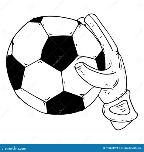 Icono Del Glove Gol Keeper Ilustración Vectorial Del Guante Del