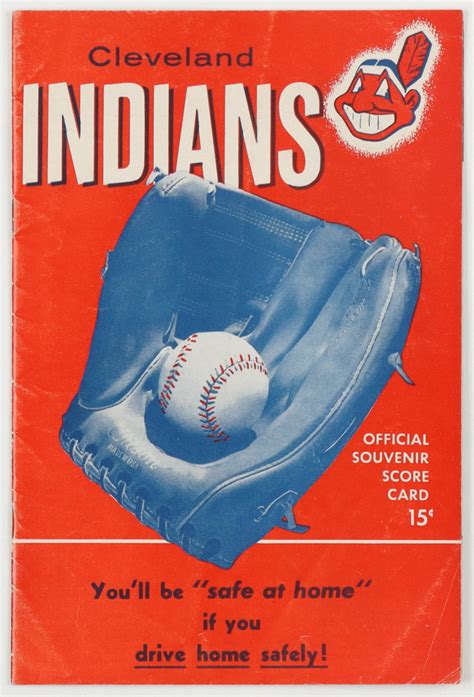 Vintage 1955 Indians Program And Score Card Pristine Auction