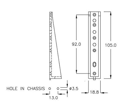 PCB GUIDE RAIL HCG 10