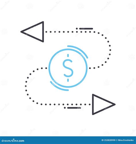 Return On Investment Line Icon Outline Symbol Vector Illustration