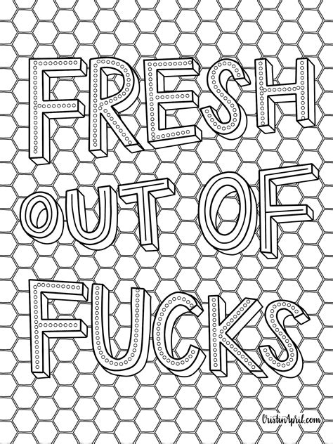 40 Adult Curse Word Printable Coloring Pages Digital Download Etsy