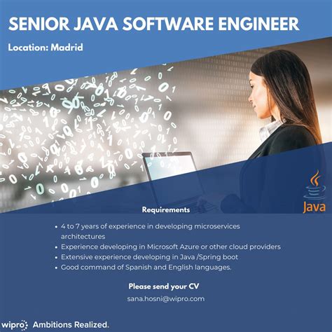 sana hosni on linkedin hiring senior java engineers to join wipro