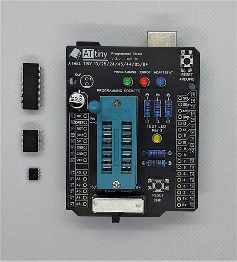 Diy Arduino Shield Attiny Programming Avr Programmer With Etsy