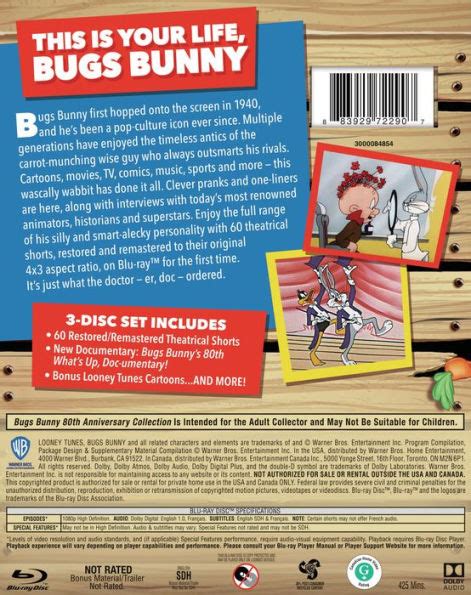 Bugs Bunny 80th Anniversary Collection Blu Ray 3 Discs By Bugs