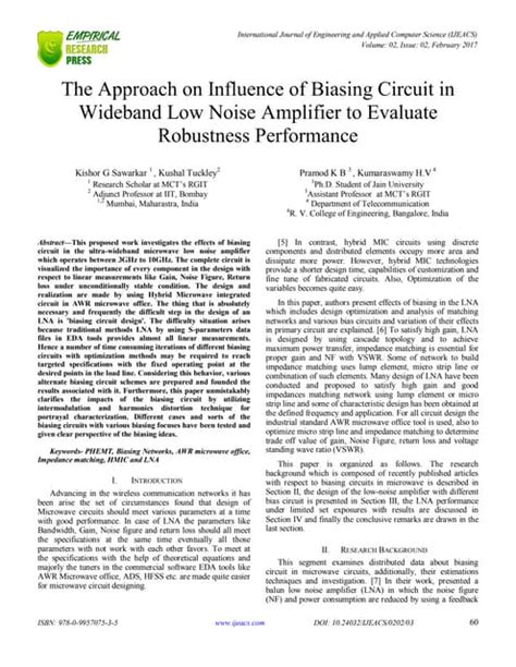Design And Implementation Of A Low Noise Amplifier For Ultra Wideband