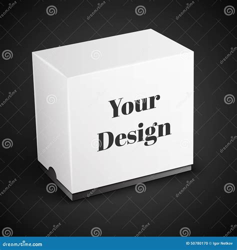 White Package Box Illustration Isolated On Black Stock Vector Illustration Of Object Price