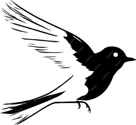 Premium Psd Elegant Stencil Bird Clipart Perfect For Design