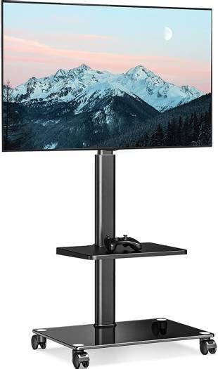 Fitueyes Mobile Tv Stand Rolling Cart With Wheels For Inch Lcd Led Flat Curved Screen