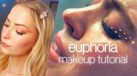 Euphoria Makeup Tutorial Cassie Rhinestone Eye Look S2e1 Youtube