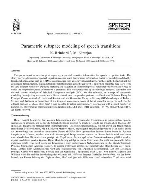 pdf parametric subspace modeling of speech transitions dokumen tips