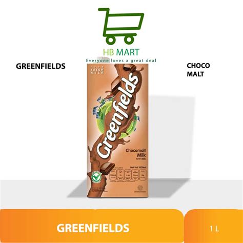 Jual Greenfields Uht Choco Malt 1 Liter Shopee Indonesia