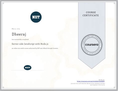 Dheeraj Raghav On Linkedin Nodejs Courseraniit Webdevelopment Backenddevelopment