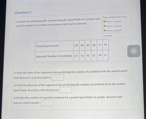 Solved Consider The Following Table Summarizing The Speed