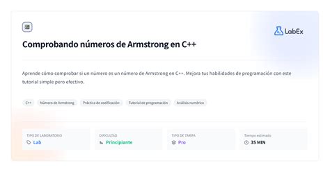 Comprobando Números De Armstrong En C Labex