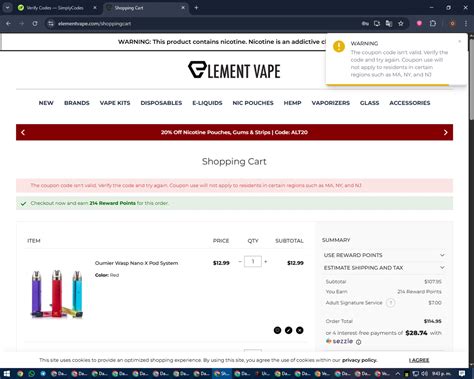 Element Vape Promo Codes 20 Off September 2025