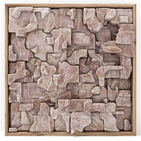 스톤 파편 바위 패널 프레임 N1 3d 모델 12 Max Free3d