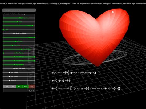 💻 3d Parametric Heart And More With Solid Occlusion And Light Modes