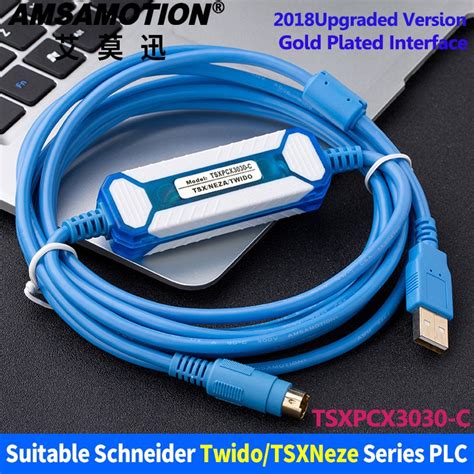 Amsamotion Tsxpcx3030 C Suitable Schneider Twido Series Plc Programming Cable Tsxpcx3030