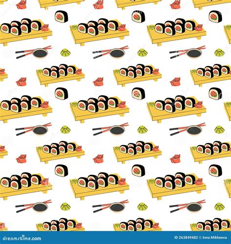 Bright Vector Illustration Of Asian Food Stock Vector Illustration