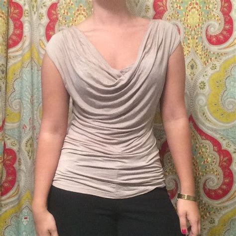 Beige Top With Drop Neckline Tops Beige Top Clothes Design