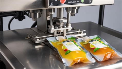 Automated Juice Packaging Process In A Modern Industrial Setting