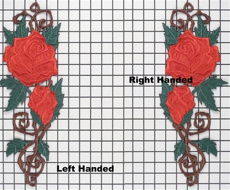 Embroidered Rose Motif Patch Badge Applique Lots Of Etsy