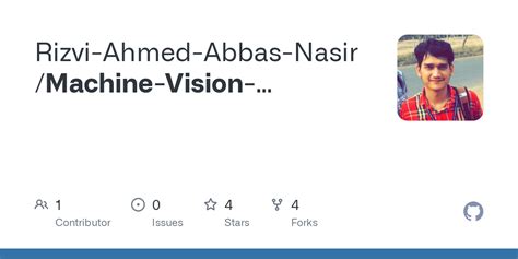 Github Rizvi Ahmed Abbas Nasir Machine Vision Diploma Final Year