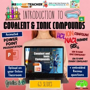Covalent And Ionic Compounds PPT Review Game By MsBioArtTeacher