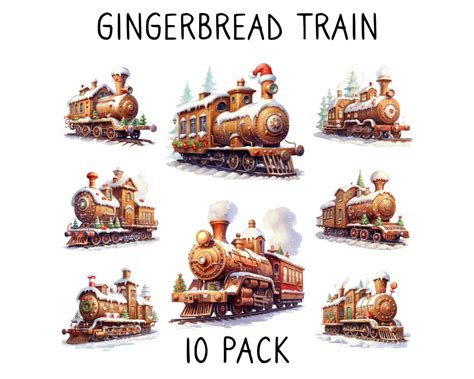 Christmas Gingerbread Train Clipart Png Christmas Clipart Winter