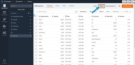 Export Templates Manual