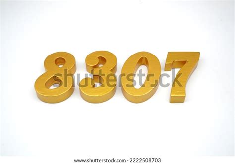 Number 8307 Made Goldpainted Teak 1 Stock Photo 2222508703 | Shutterstock