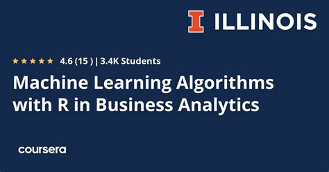 Machine Learning Algorithms With R In Business Analytics Coursya