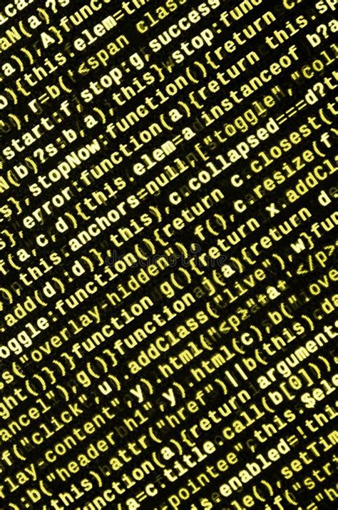 Writing Programming Code On Laptop Digital Binary Data On Computer Screen Stock Image Image