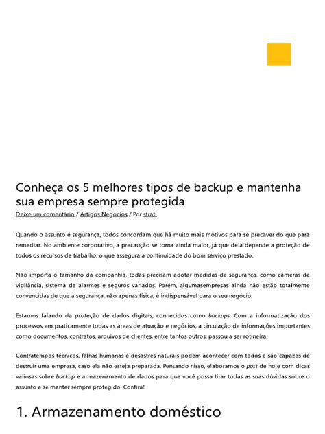 Tipos De Backup Pdf