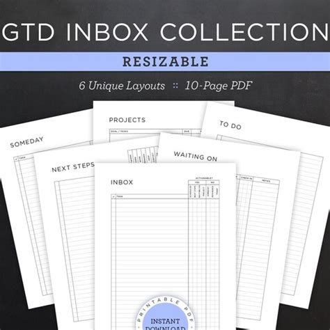 Gtd Inbox Collection Getting Things Done Inbox Task Etsy Gtd Inbox Collection Getting Things Done Inbox Task Etsy